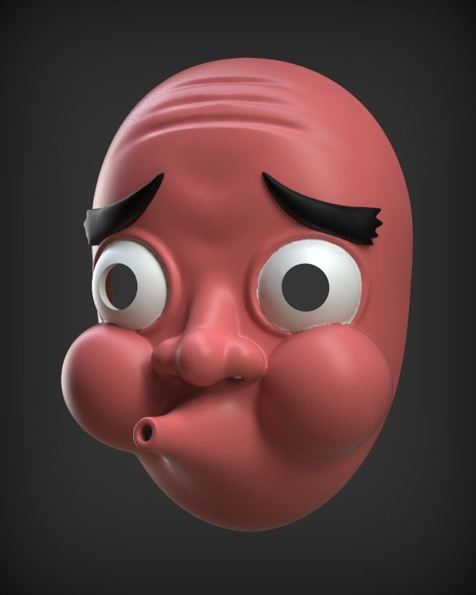 Haganezuka hyottoko mask 3D model 3D printable | CGTrader