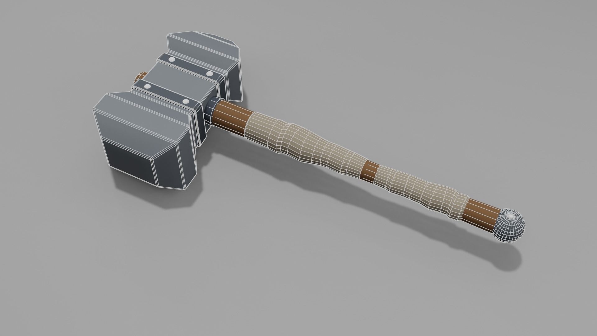 Fantasy hammer in minimalistic style free VR / AR / low-poly 3D model ...