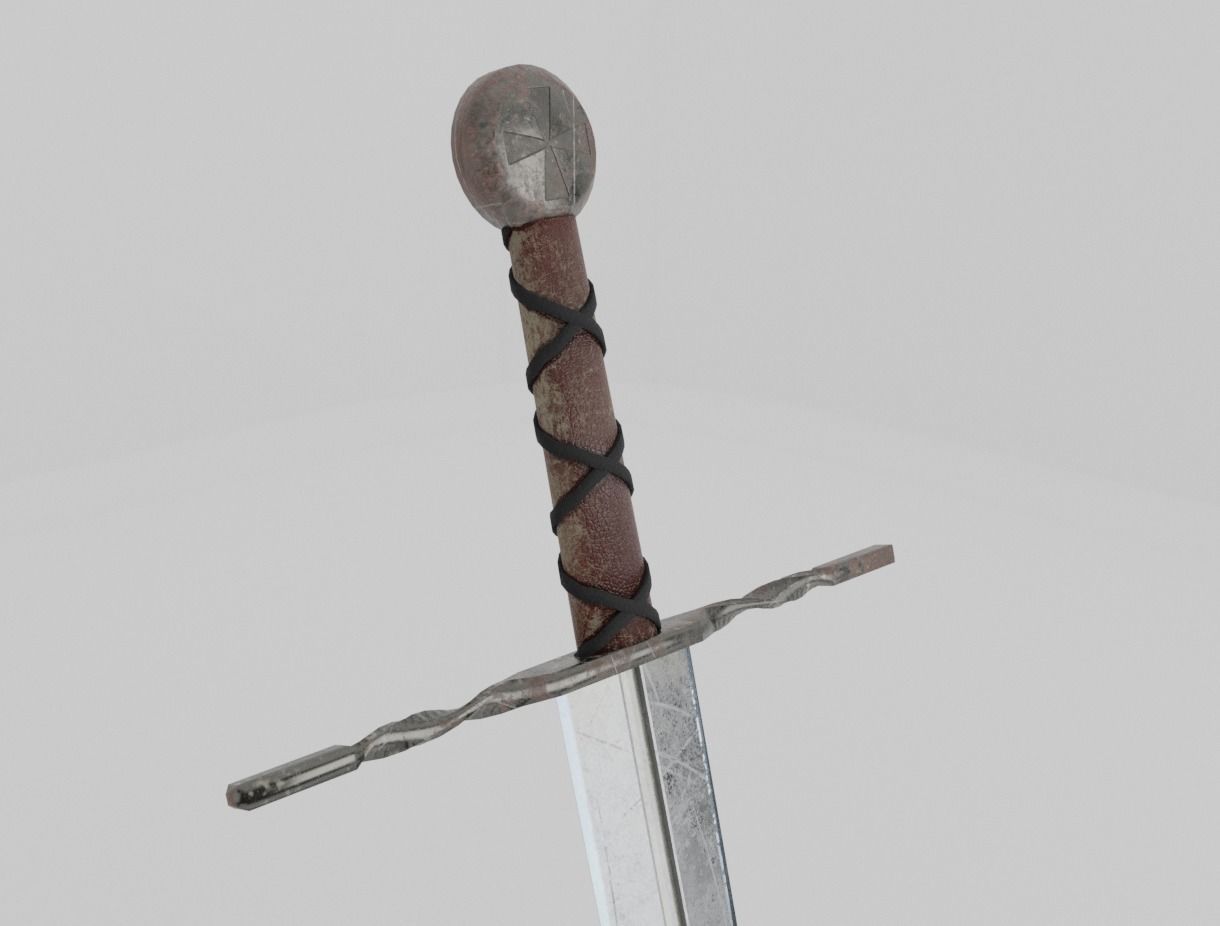 3D model Game Ready Historically Accurate Arming Sword Type XI VR / AR ...