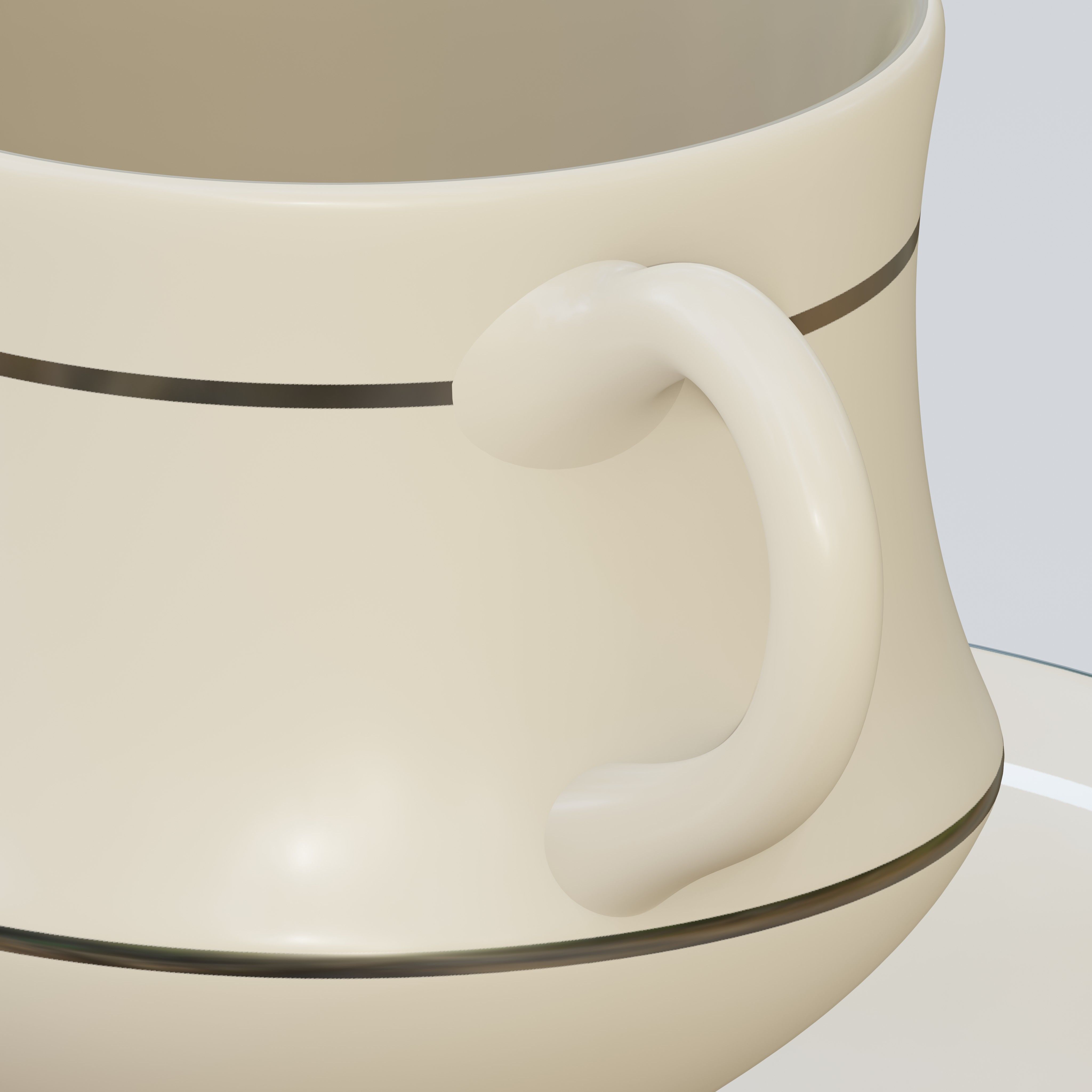 Ceramic teacup 3D model | CGTrader
