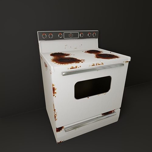 3d Model Old Electric Kitchen Stove Vr Ar Low Poly Cgtrader