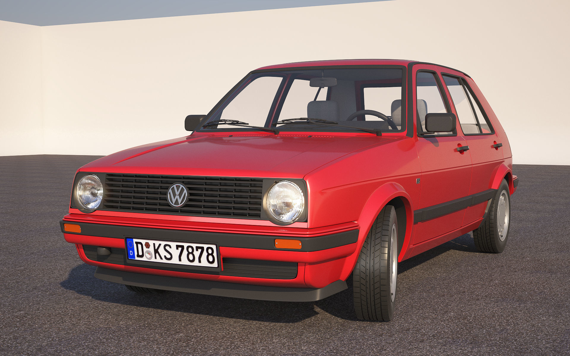 Volkswagen Golf 2 3D model | CGTrader