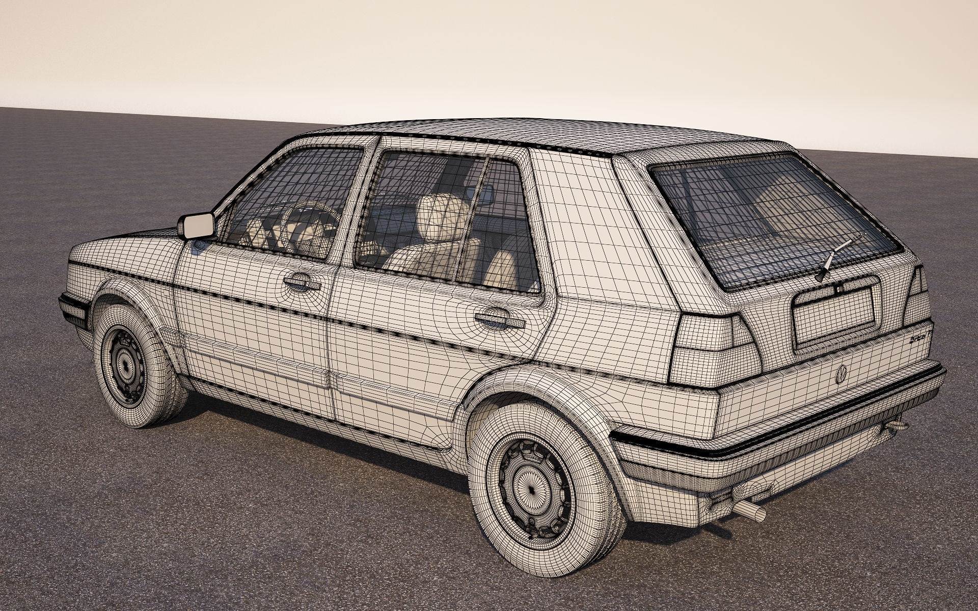 Volkswagen Golf 2 3D model | CGTrader