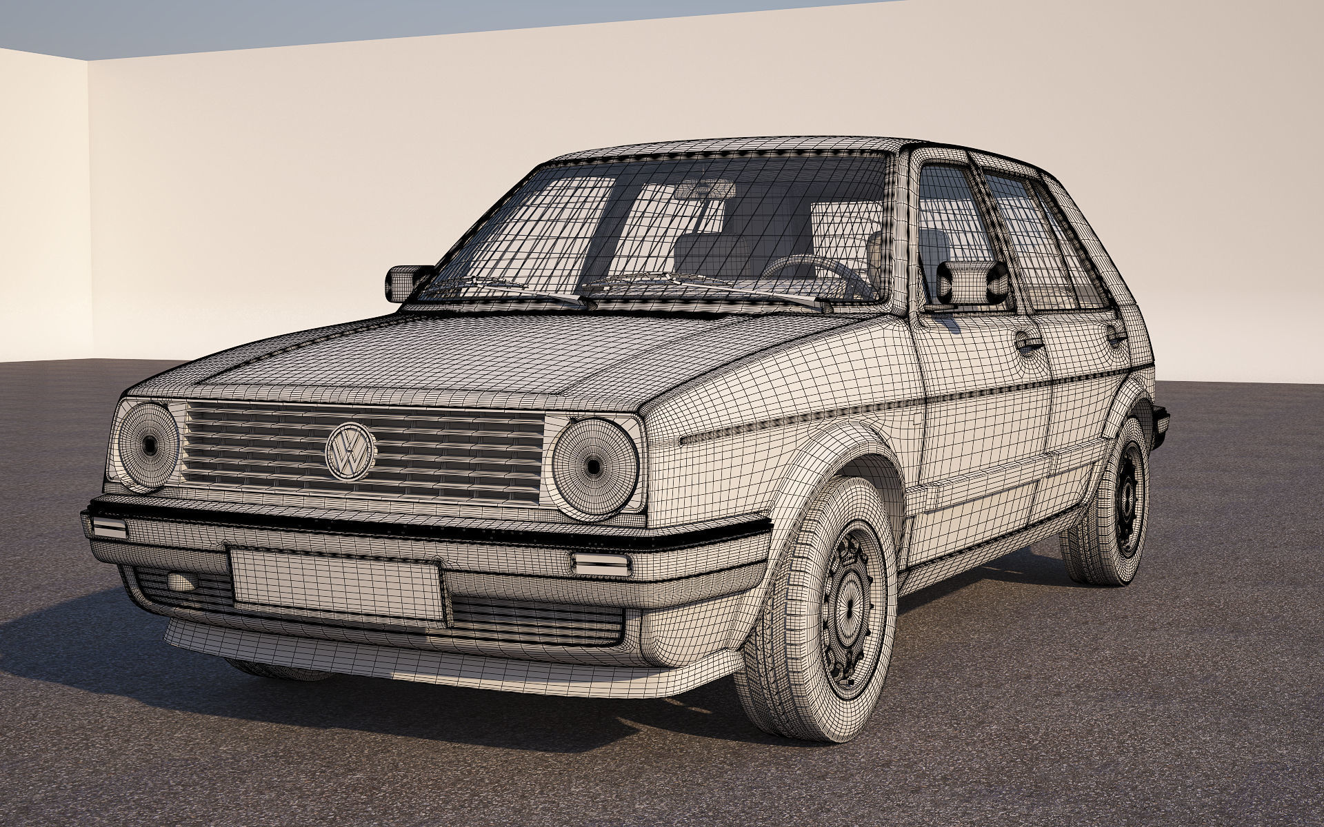 Volkswagen Golf 2 3D model | CGTrader