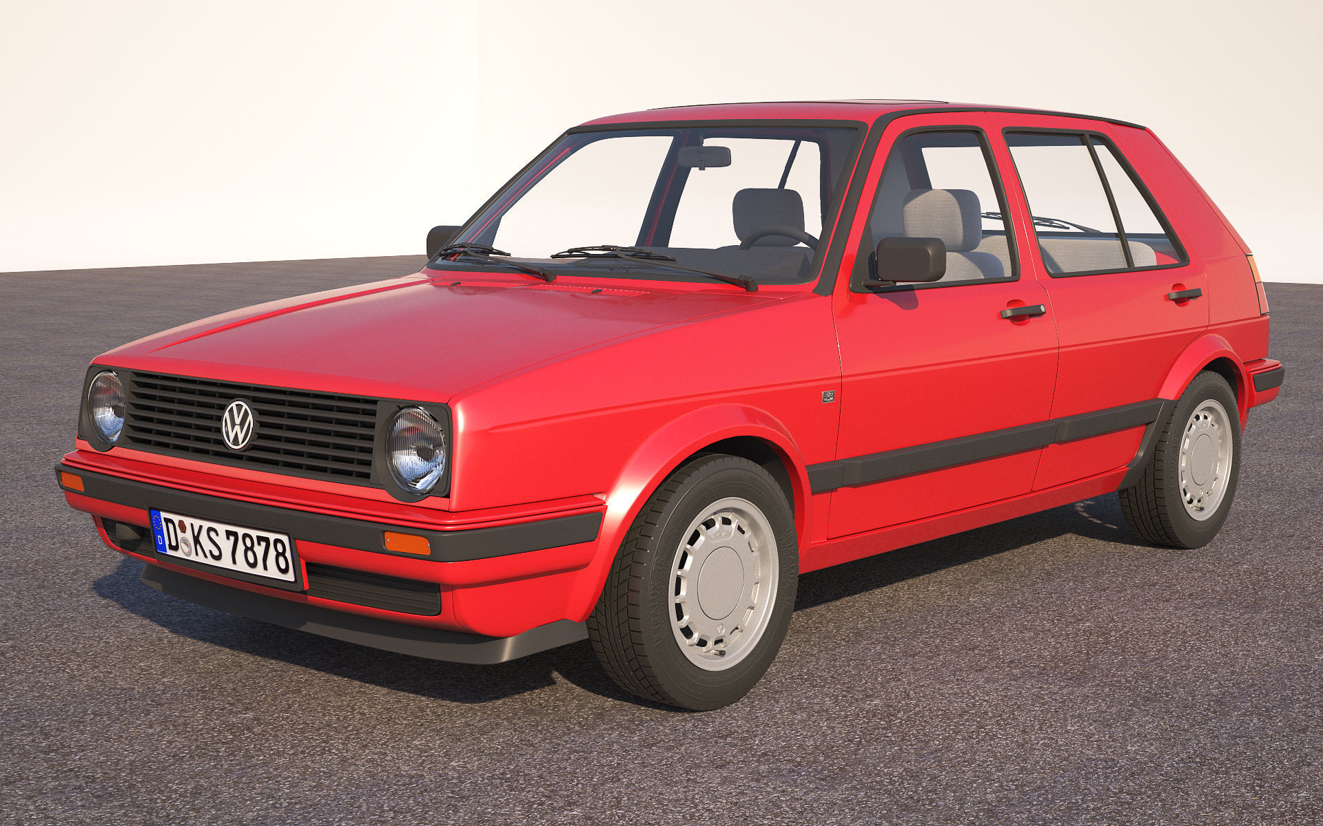Volkswagen Golf 2 3D model | CGTrader