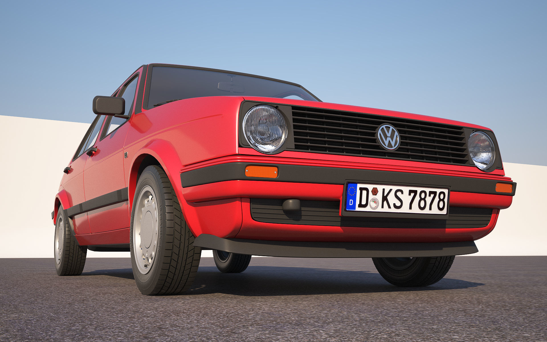 Volkswagen Golf 2 3D model | CGTrader