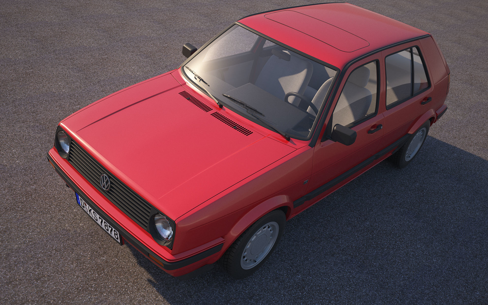 Volkswagen Golf 2 3D model | CGTrader