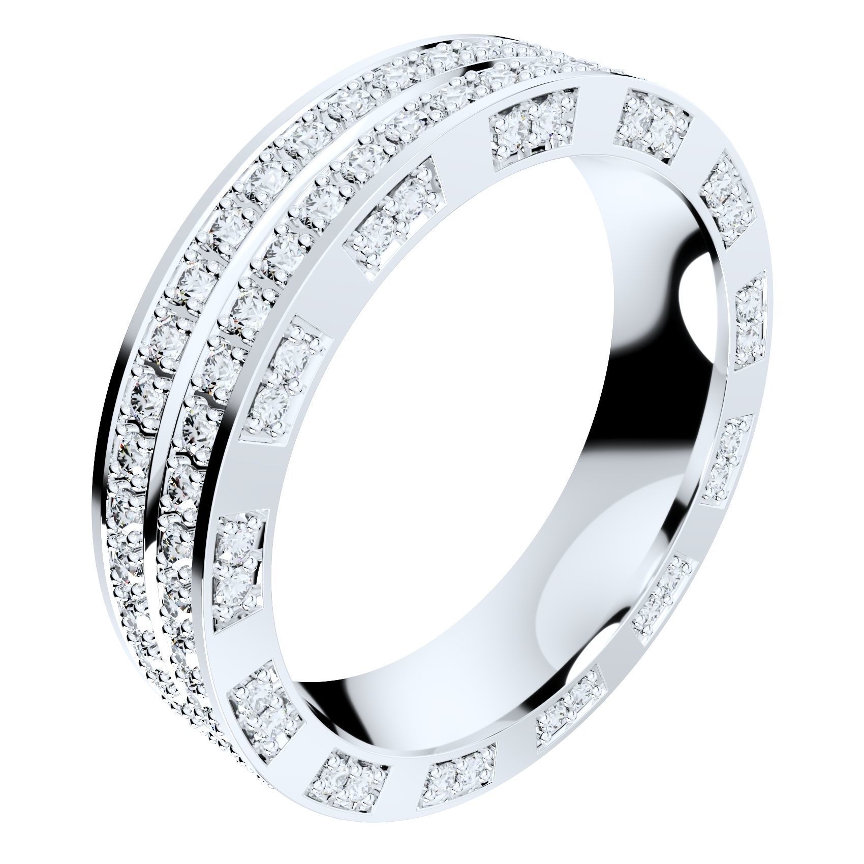 Wedding Set Ring Women And Men Ring CAD Design-V12VB 3D model 3D ...