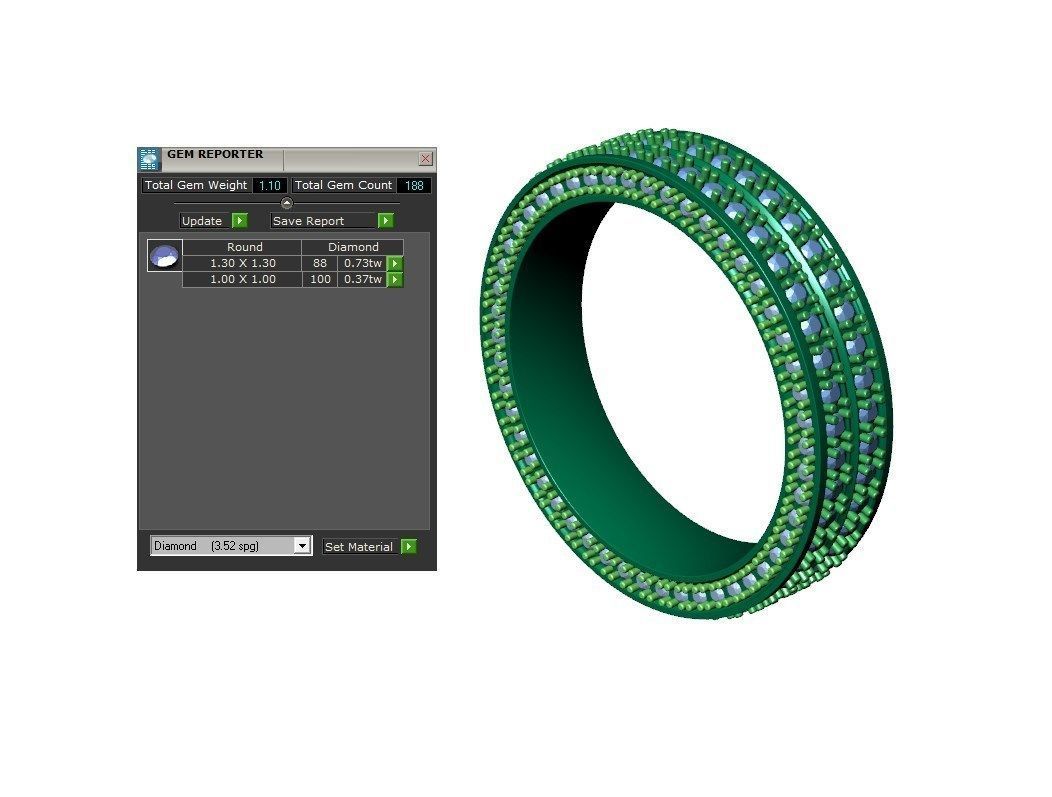 Wedding Set Ring Women And Men Ring CAD Design-V12VA 3D model 3D ...