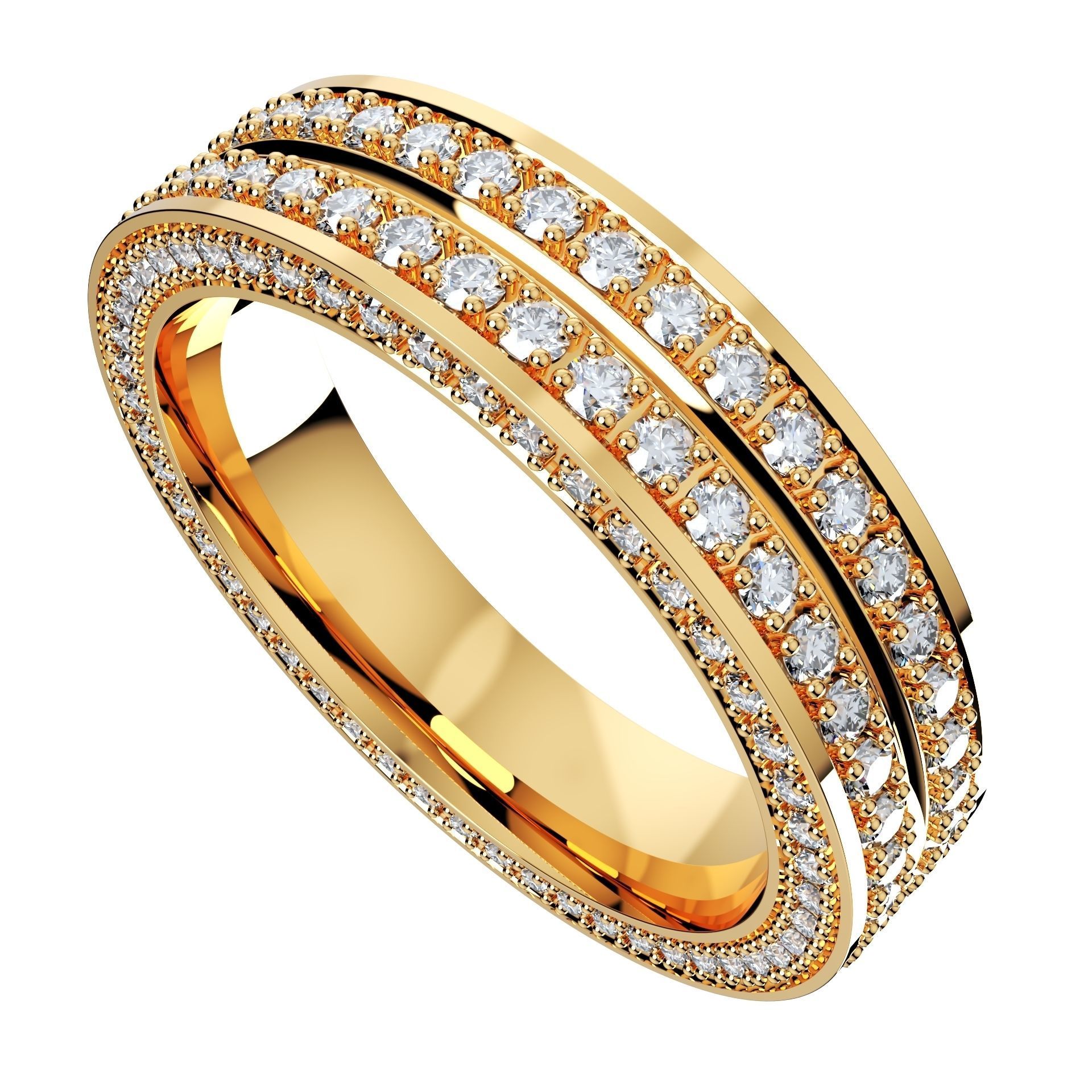 Wedding Set Ring Women And Men Ring CAD Design-V12VA 3D model 3D ...
