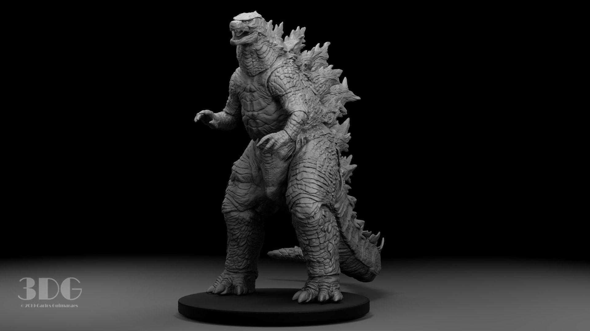 3d Godzilla 3d Print Model Cgtrader