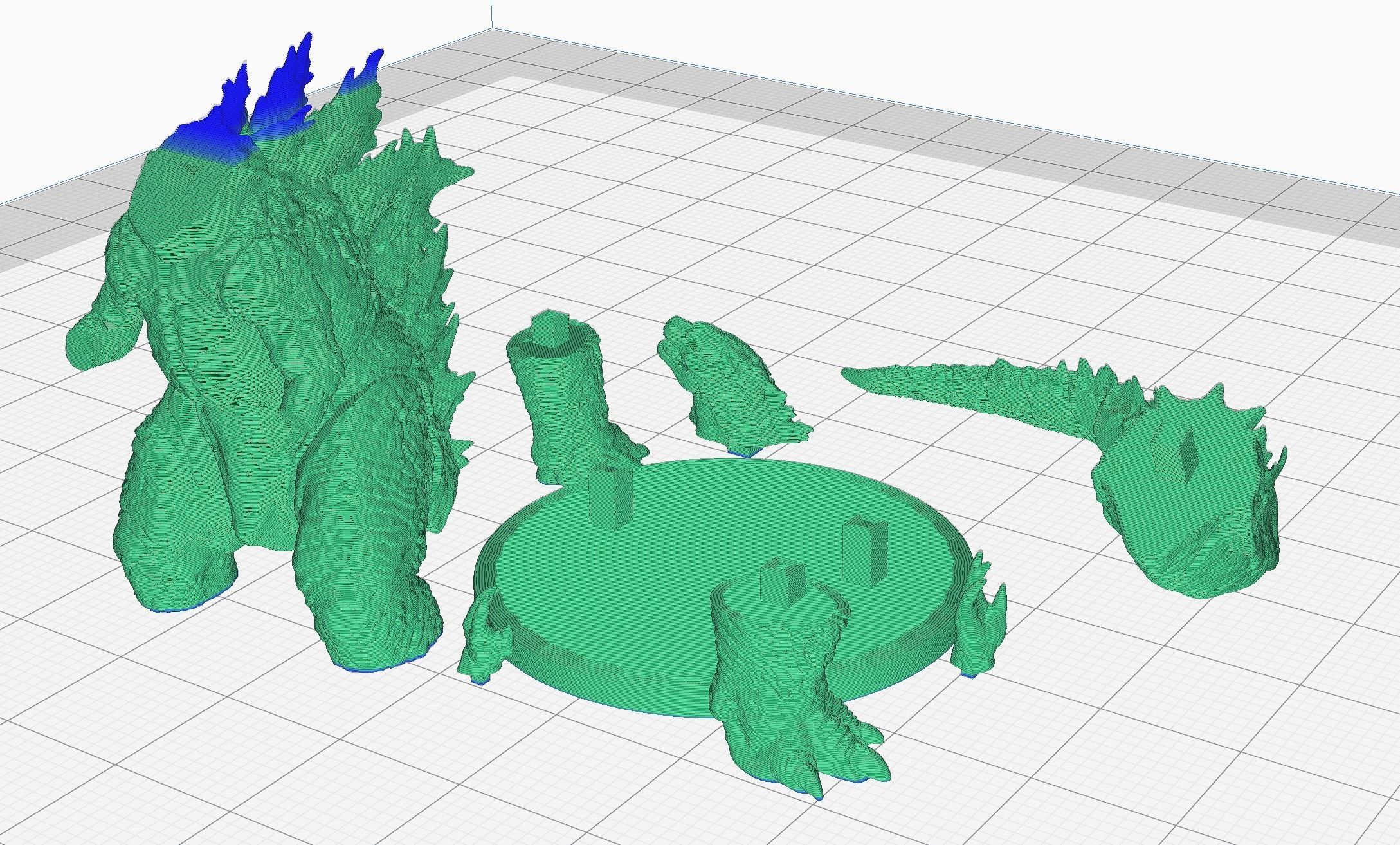Godzilla 3D model 3D printable | CGTrader