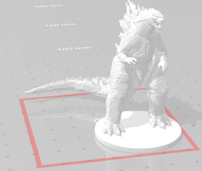 Godzilla statue 3D model 3D printable | CGTrader