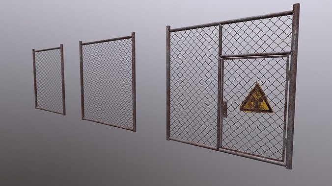 3D model Wire Chain Link Fence VR / AR / low-poly | CGTrader
