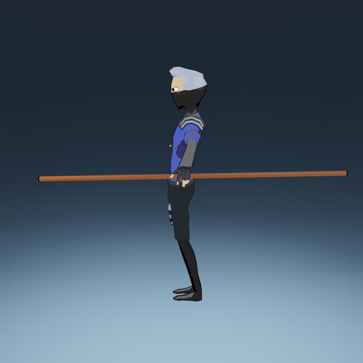 3D model Generic Ninja Low Poly Rigged VR / AR / low-poly | CGTrader