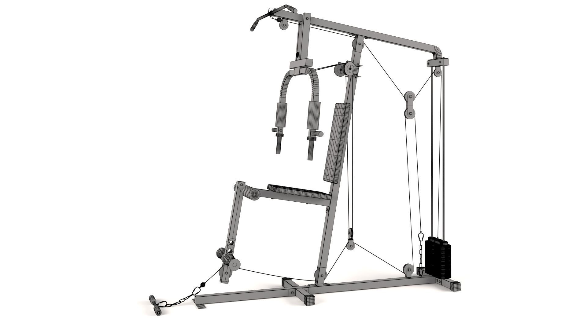 Arm Pull Gym Machine 3D model | CGTrader