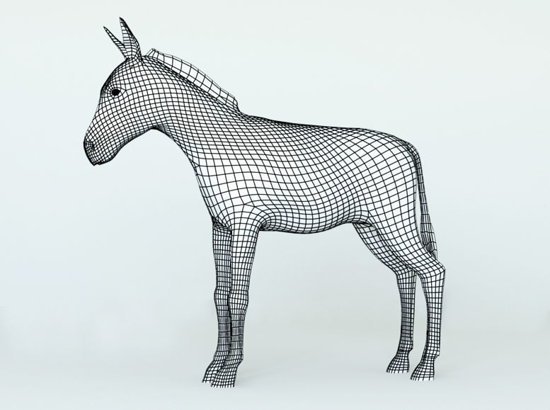 3D model Donkey full body VR / AR / low-poly | CGTrader