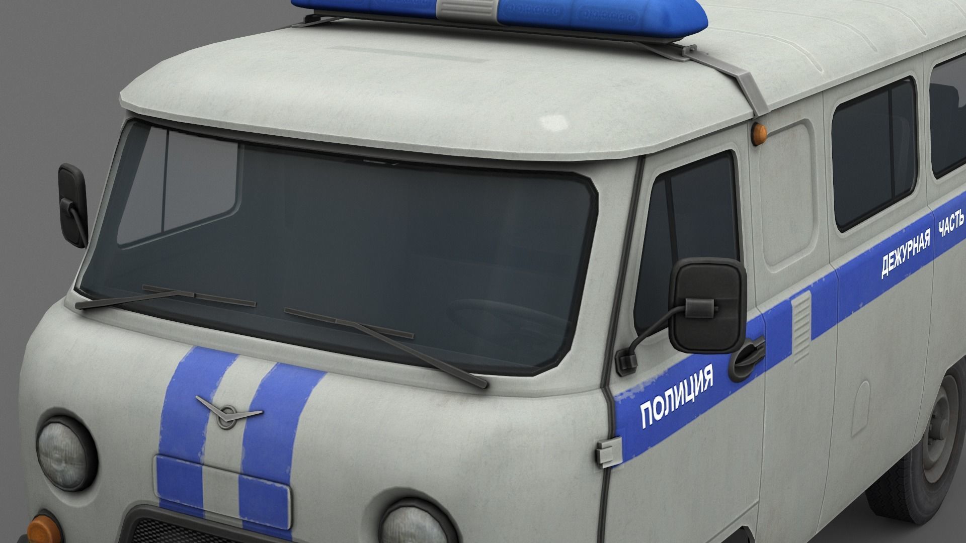 3D model UAZ 2206 Buhanka Police VR / AR / low-poly | CGTrader