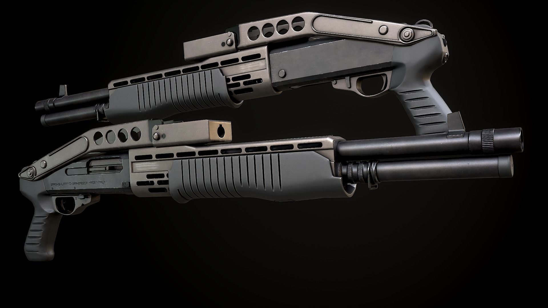 3D model SPAS-12 shotgun VR / AR / low-poly | CGTrader