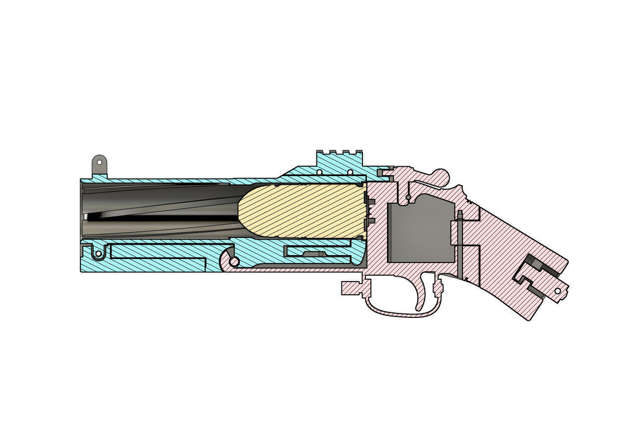 USA 40MM GRENADE LAUNCHER M79 SAWED OFF 1-6 12 INCH 3D model | CGTrader