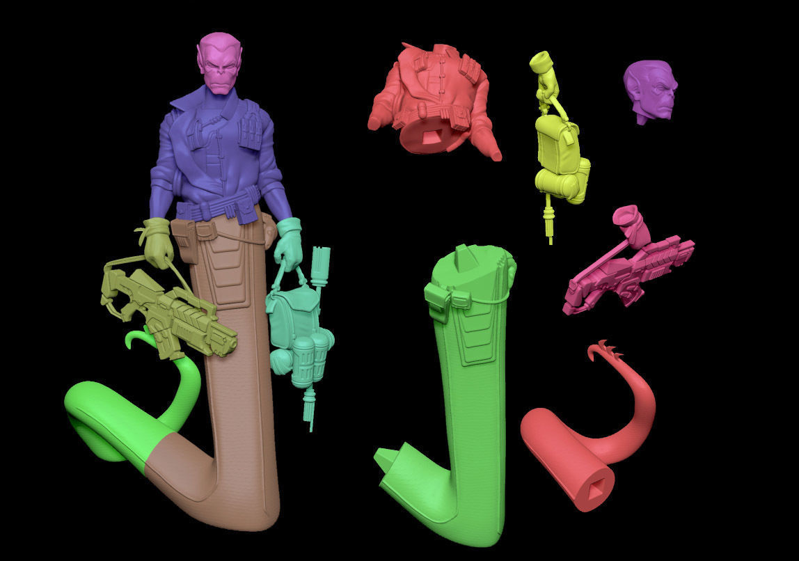 Alien legion Sarigar Figurine 3D model 3D printable | CGTrader