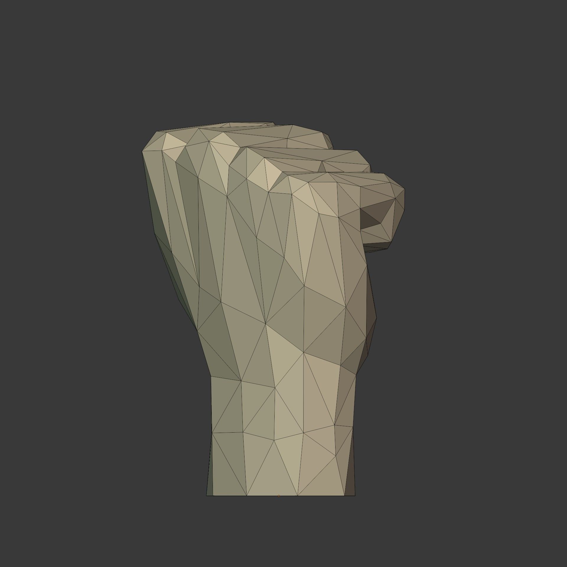 Low Poly Fist Figurine - Ready for 3D Printing 3D model 3D printable ...