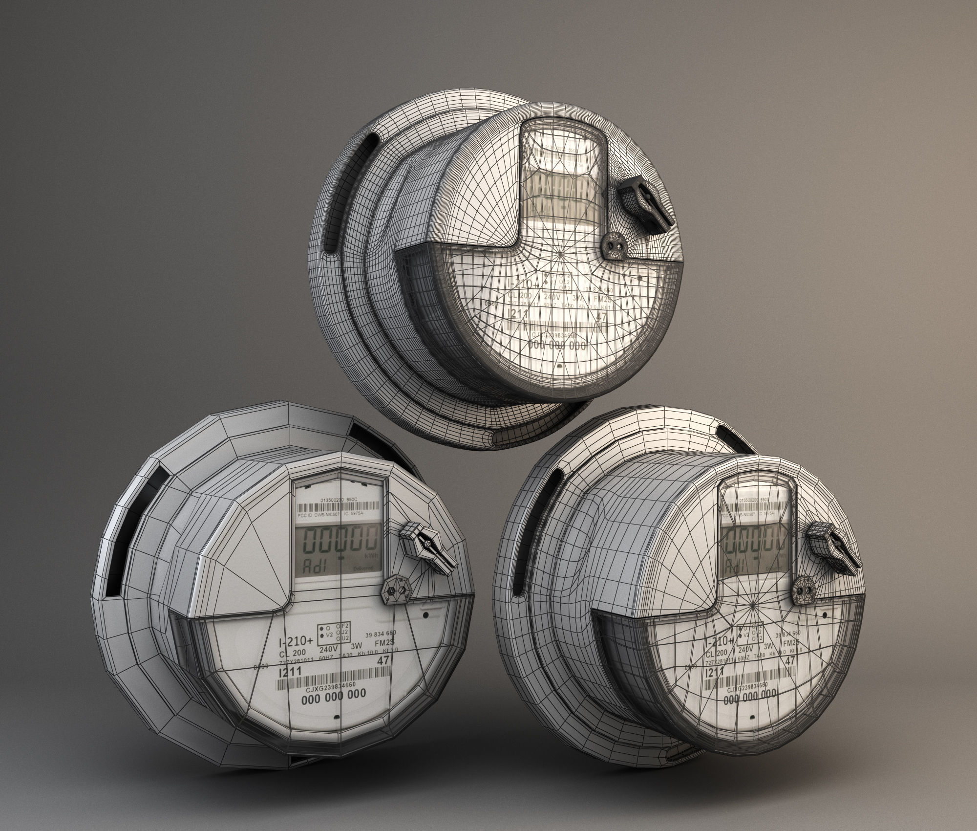 3D model electricity meter VR / AR / low-poly | CGTrader