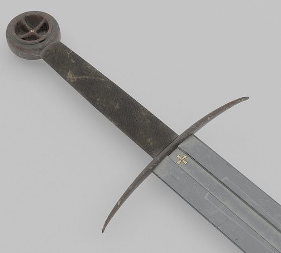 3D model Game Ready Historically Accurate Knightly Arming Sword Type ...