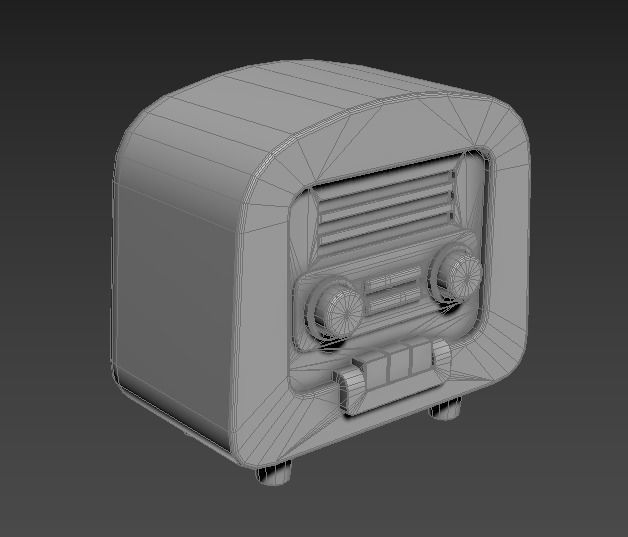 3D model Low-poly Simple Stylized Retro Radio VR / AR / low-poly | CGTrader