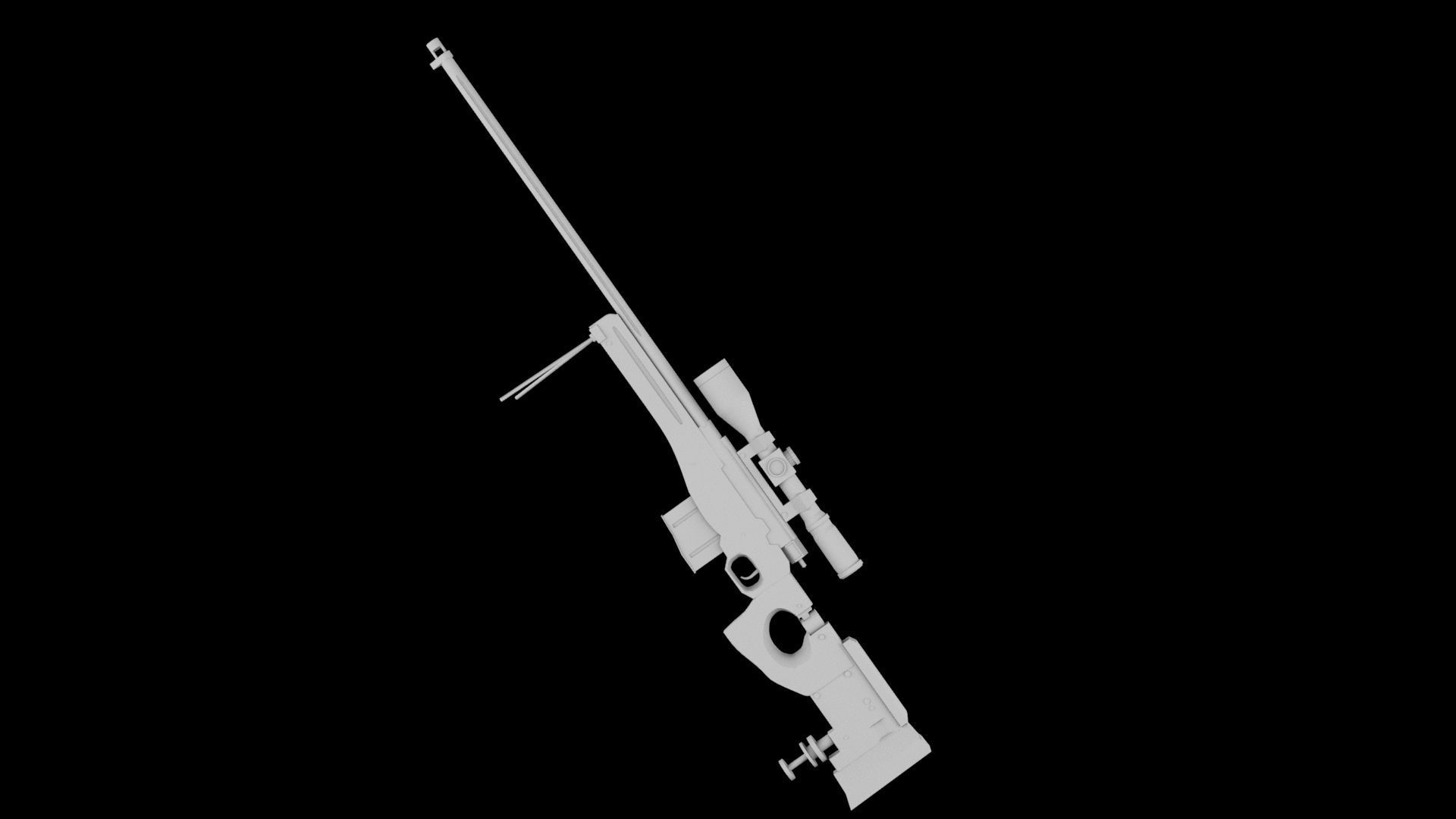 Gun awm 3D model | CGTrader