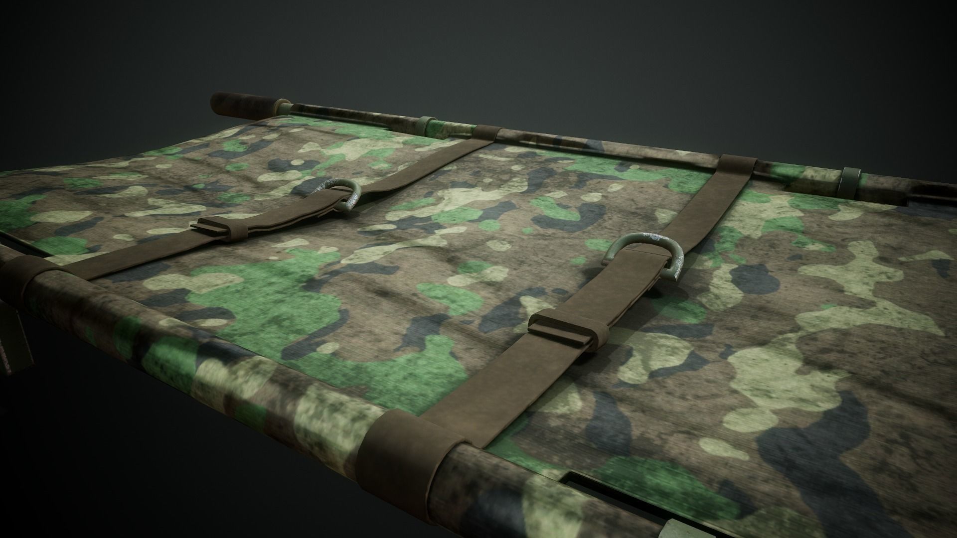 3D model Military Stretcher - Tutorial Included VR / AR / low-poly ...