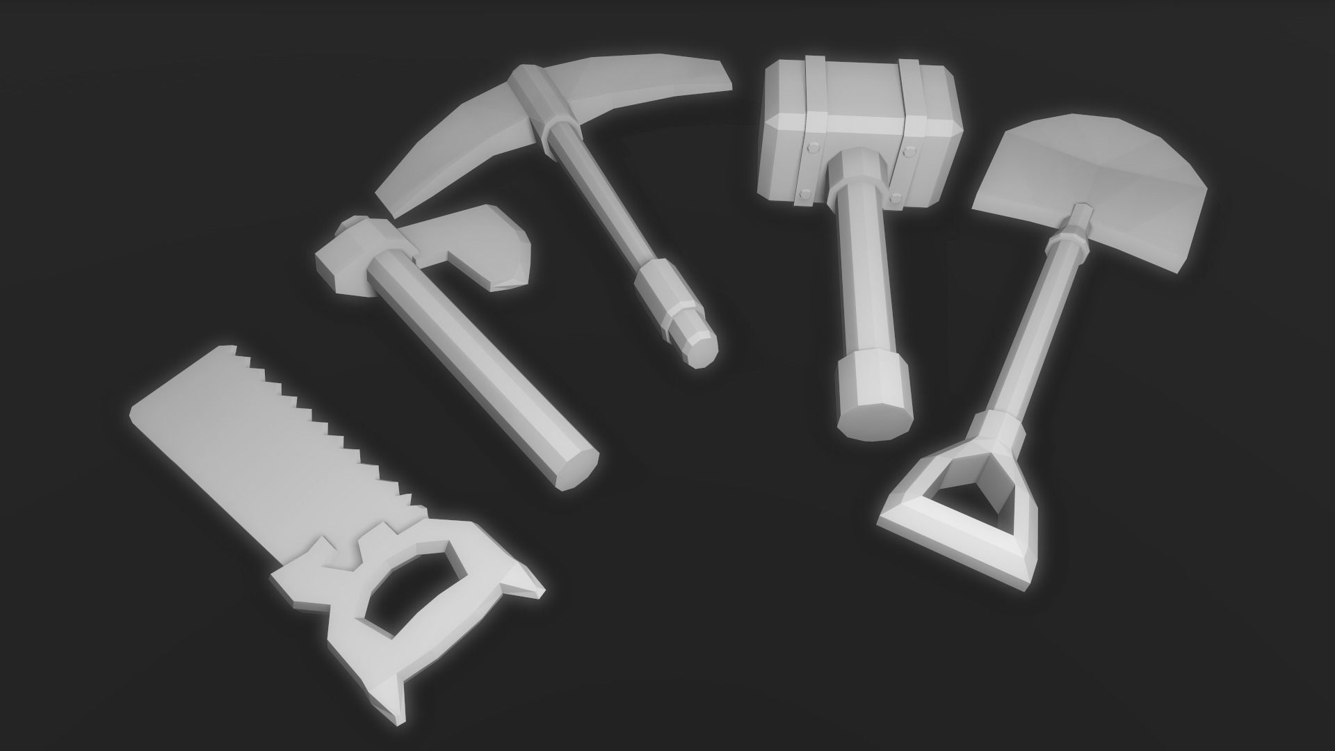 3D model Stylized Tools Pack VR / AR / low-poly | CGTrader