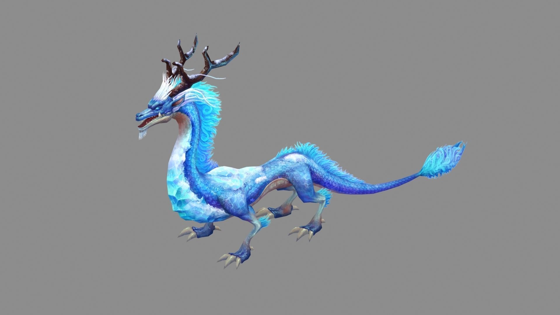 Ice Dragon - Chinese Dragon 3D model | CGTrader