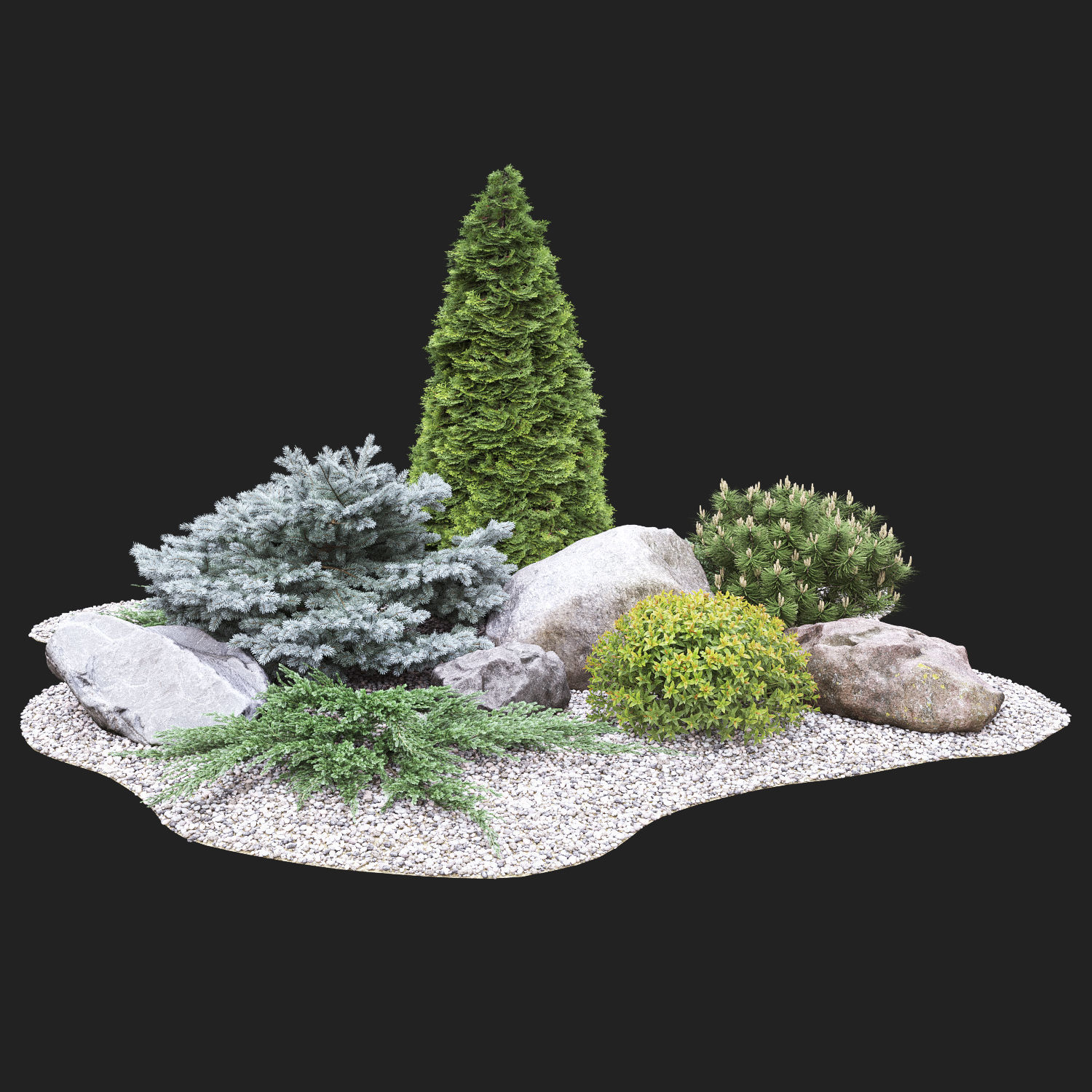 Alpine hill 01 3D model | CGTrader