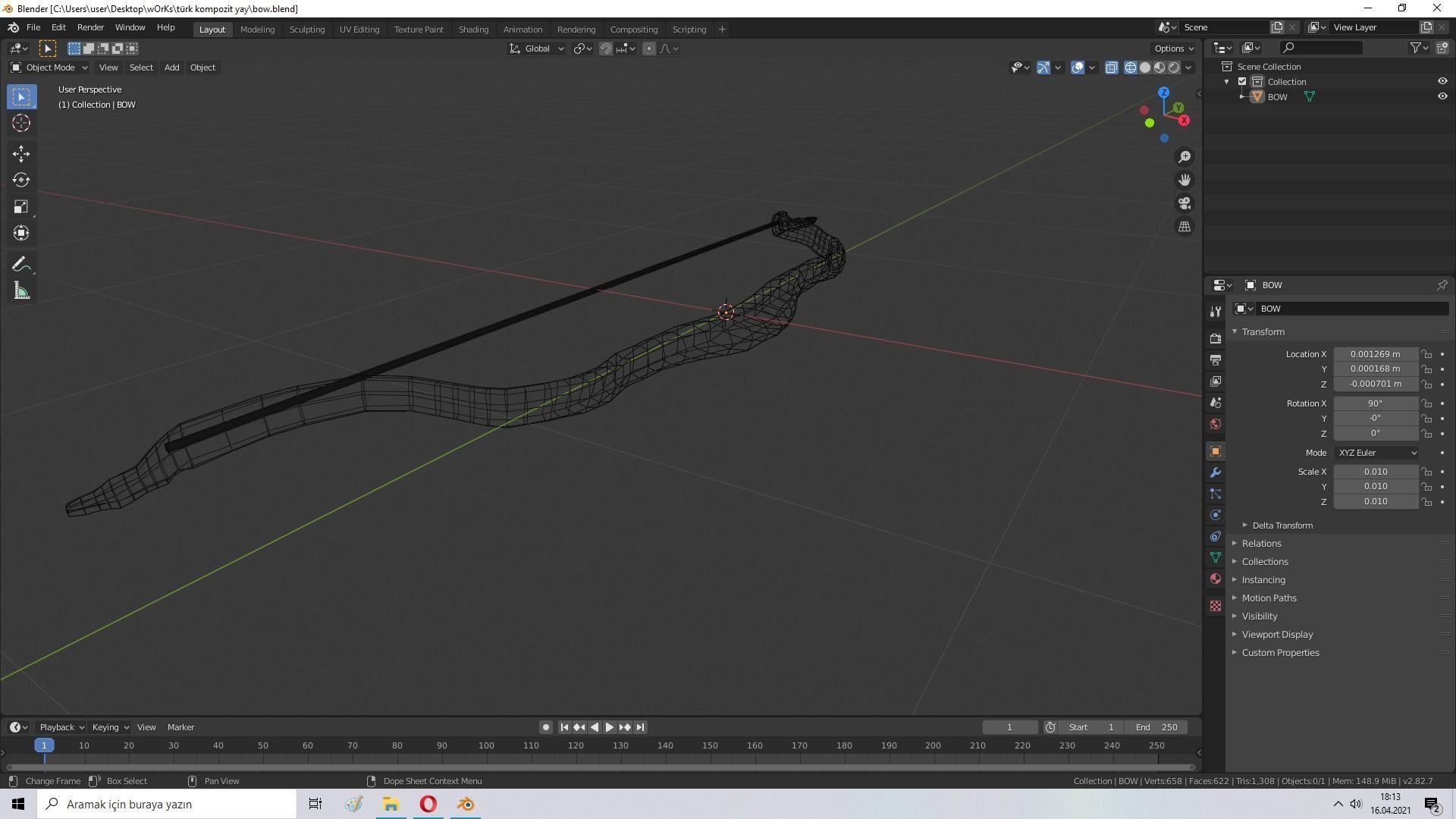 Low Poly Bow and arrow free VR / AR / low-poly 3D model | CGTrader