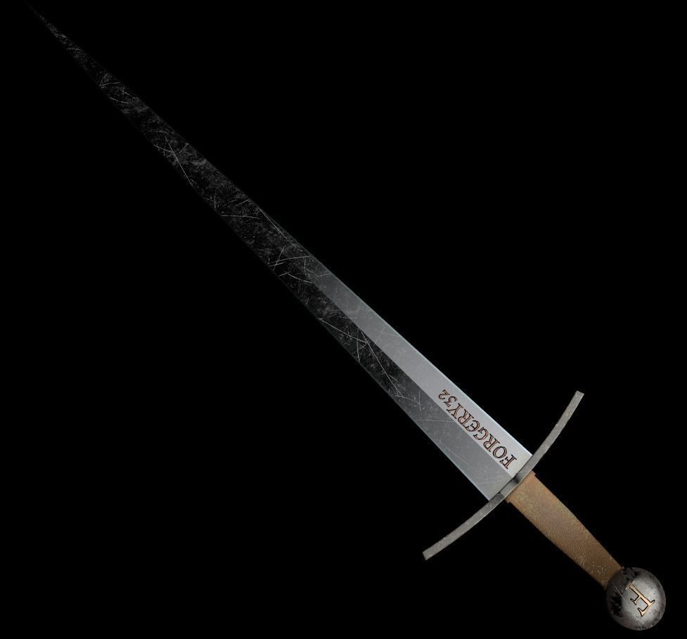 Free Historically Accurate Arming Sword Type XV free VR / AR / low-poly ...