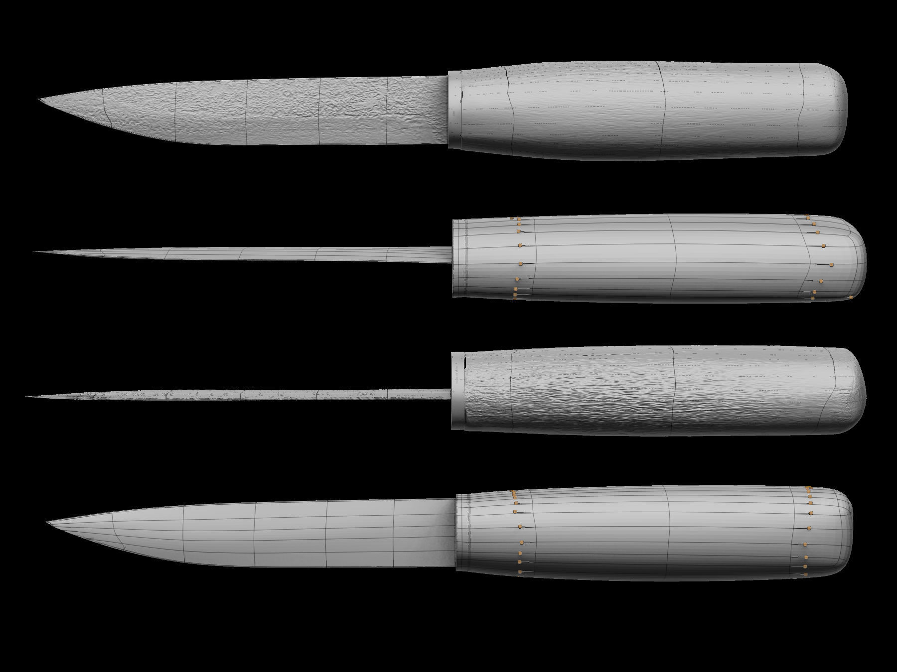 3D model Knife and sheath midieval 3D scan VR / AR / low-poly | CGTrader