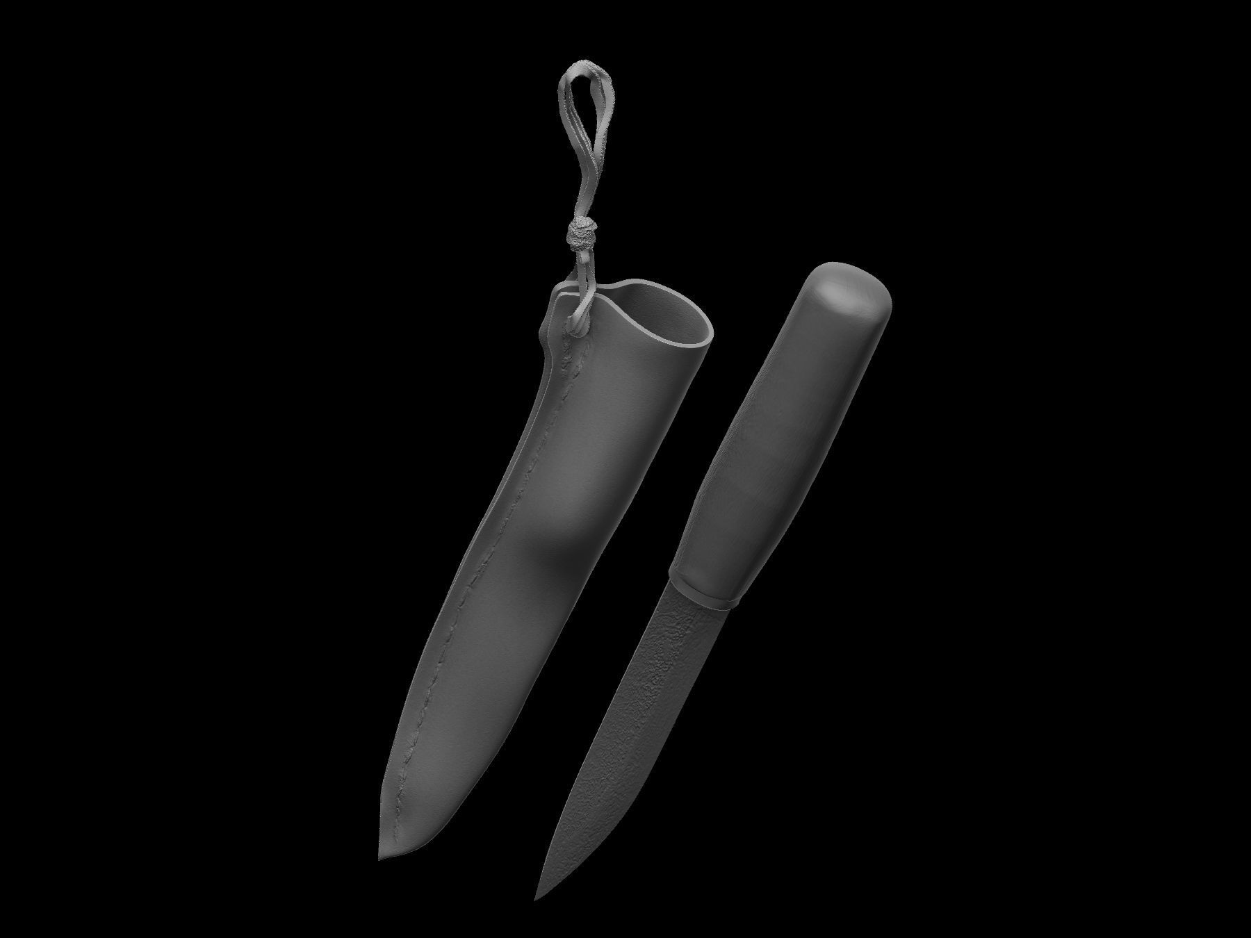 3D model Knife and sheath midieval 3D scan VR / AR / low-poly | CGTrader