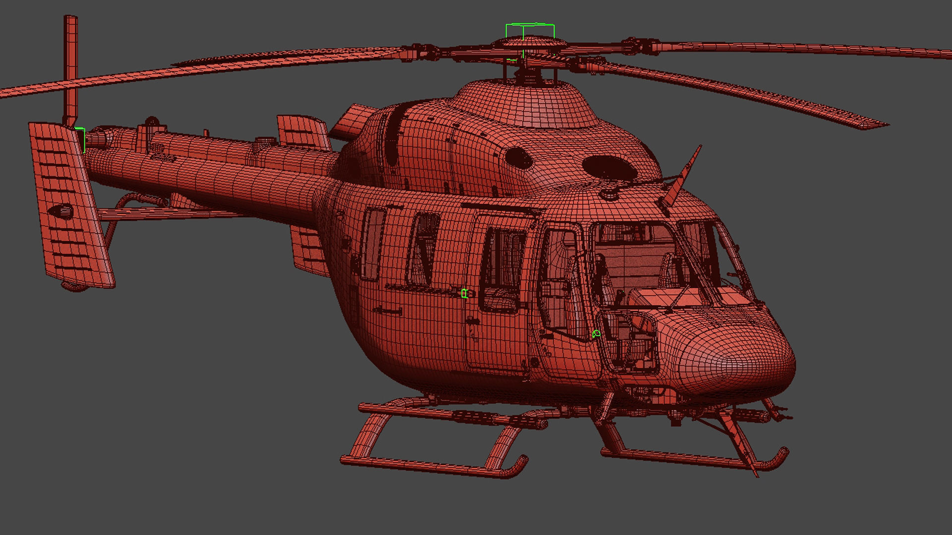 Helicopters Ansat Aurus 3D model rigged | CGTrader