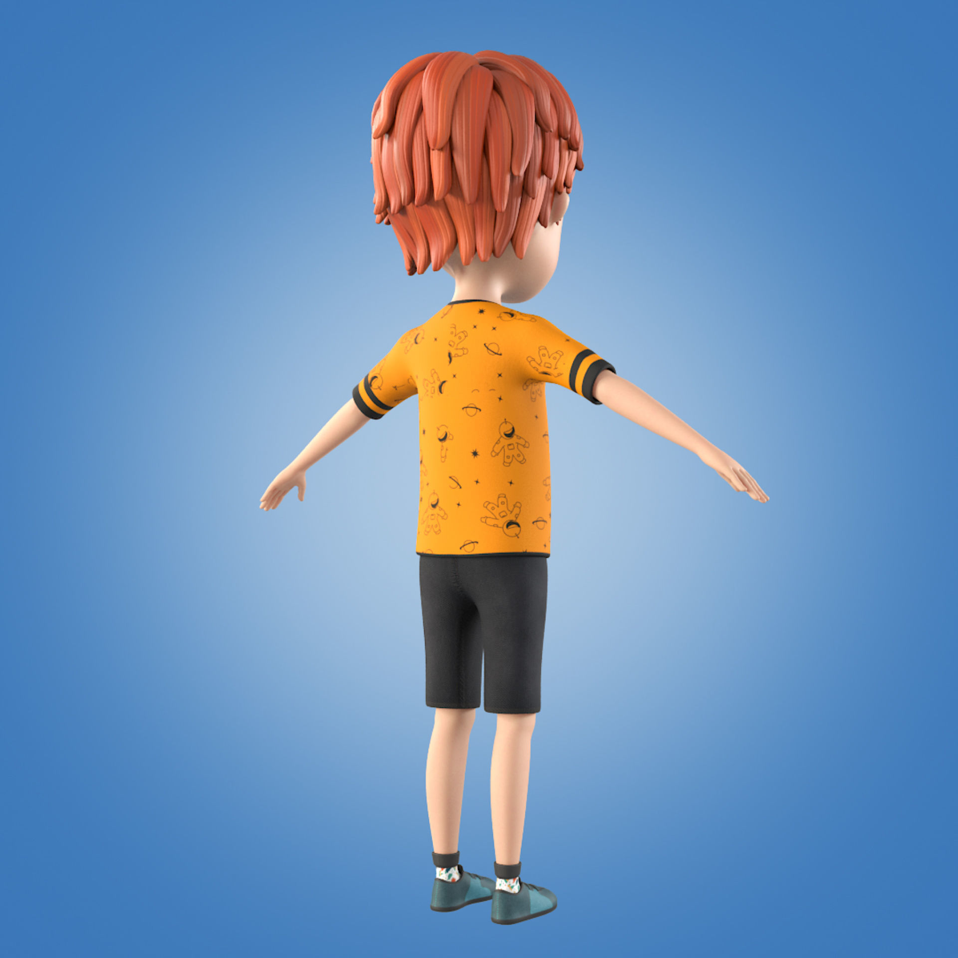 Cartoon Kid 3D model rigged | CGTrader