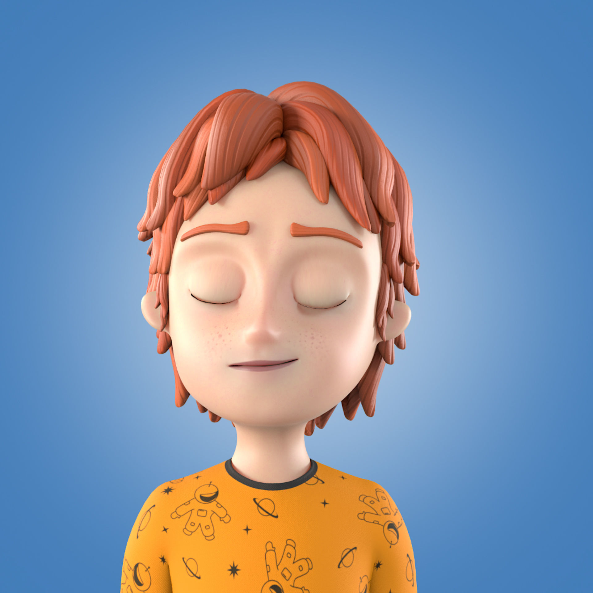 Cartoon Kid 3D model rigged | CGTrader