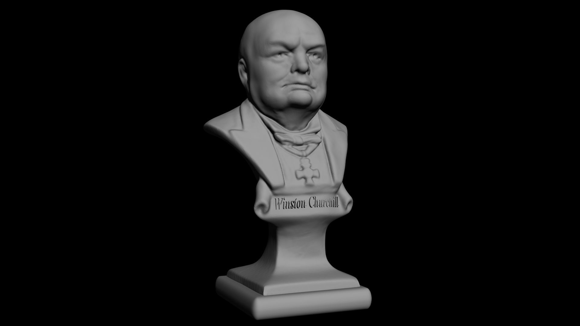 Winston Churchill Bust 3D model | CGTrader