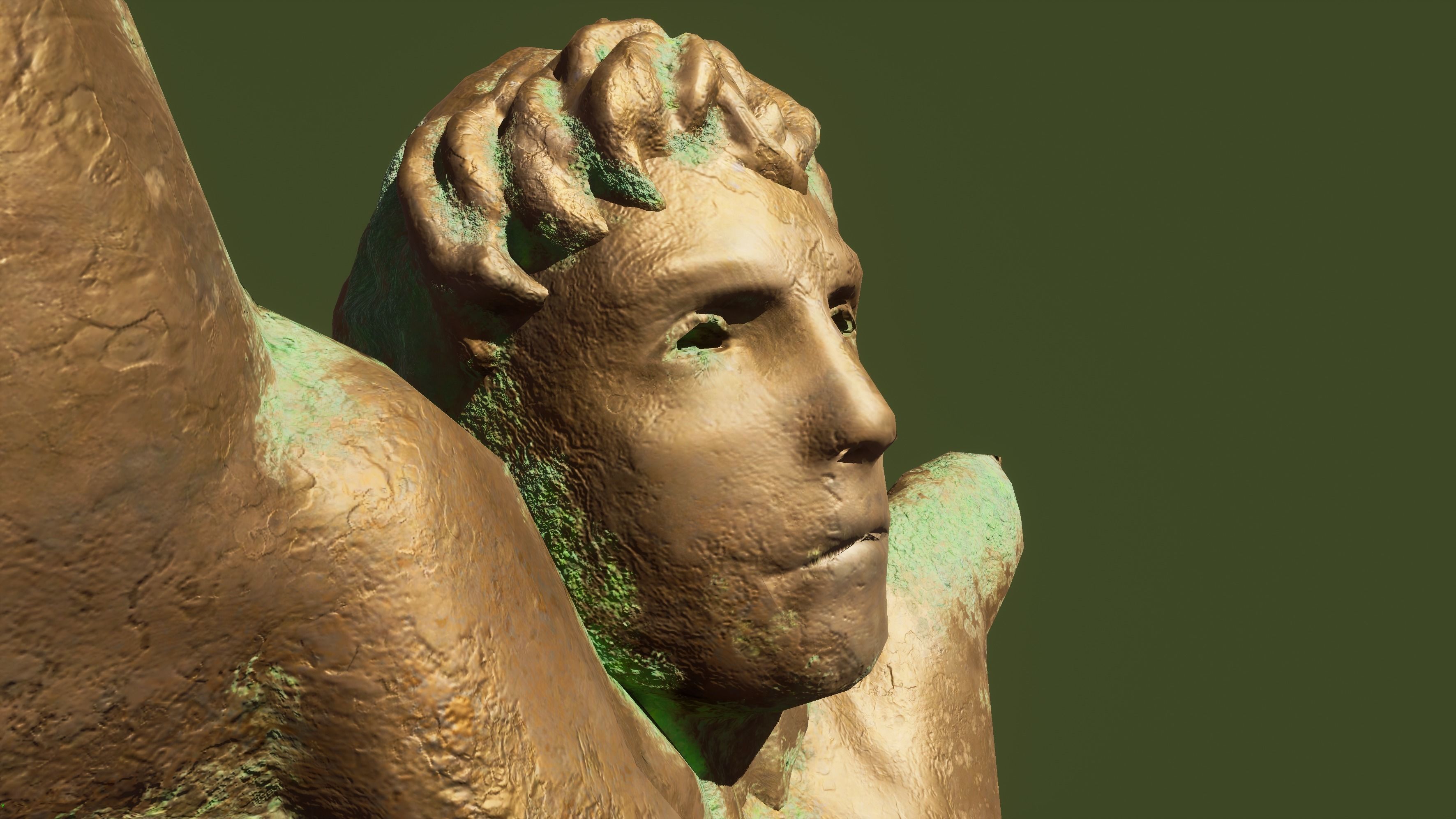 3D model Man bas relief sculpture VR / AR / low-poly | CGTrader