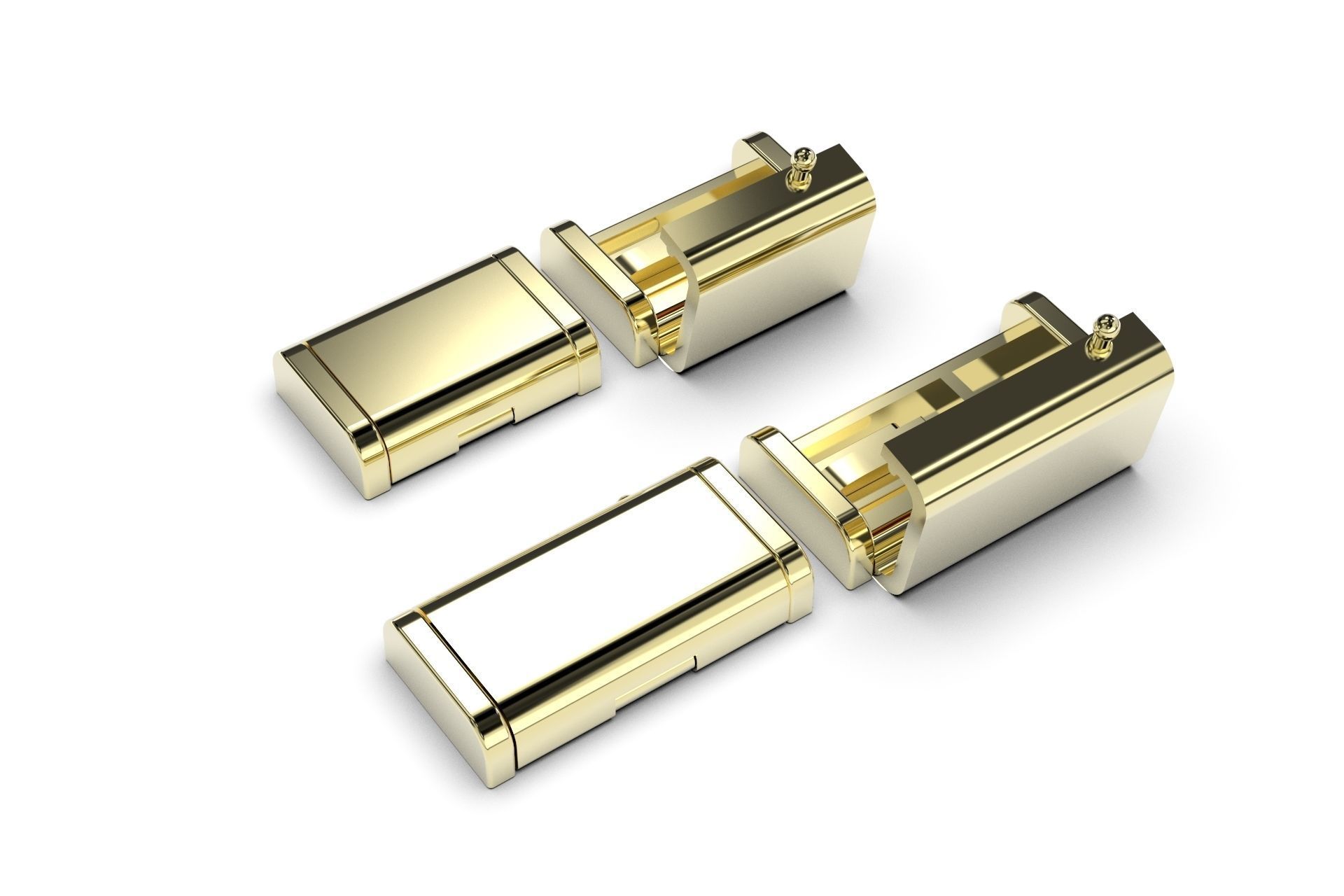 15mm Cuban Link Lock 2 versions long and short sizes 3D model 3D ...