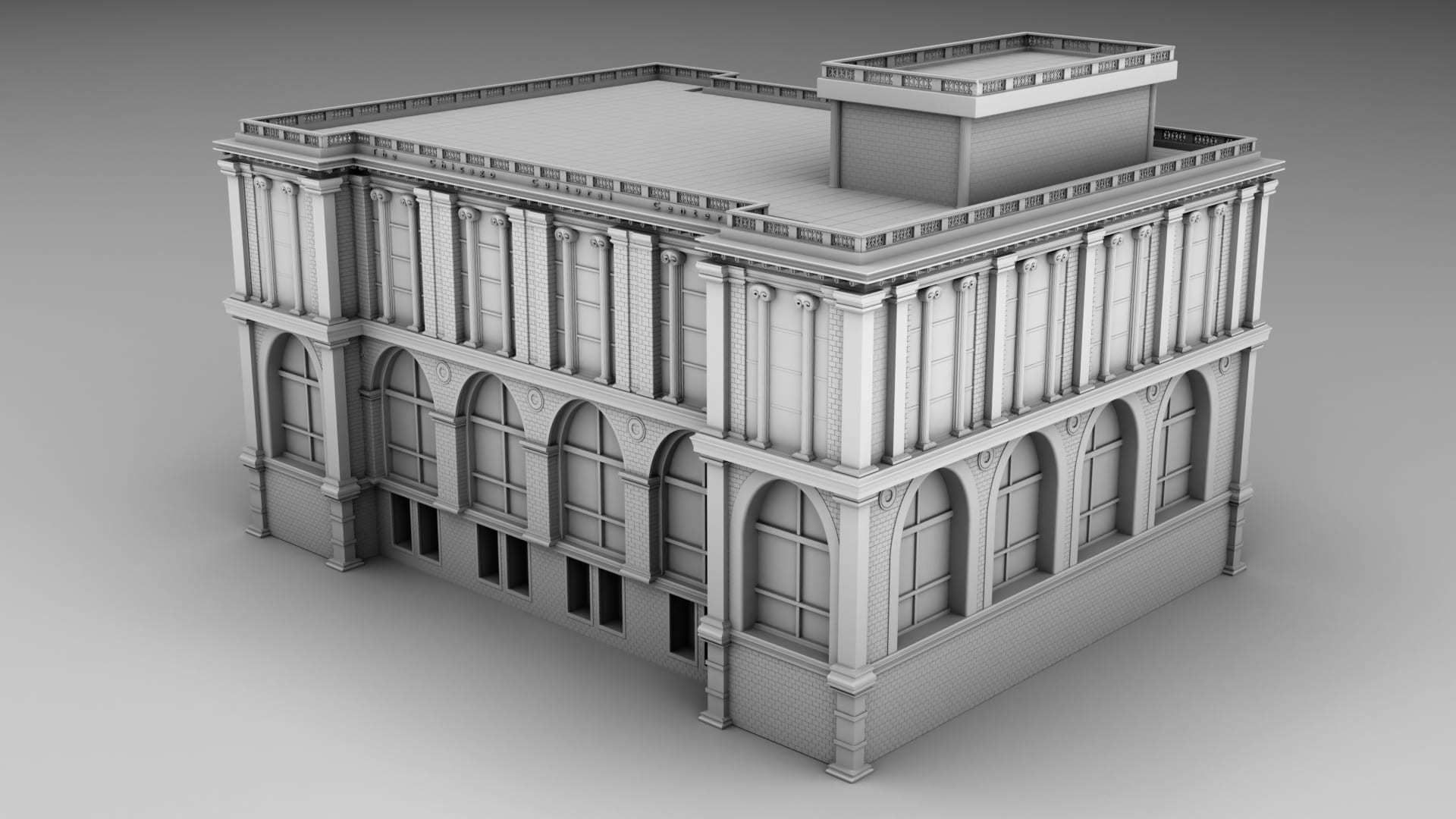 Library build 3D model 3D printable | CGTrader