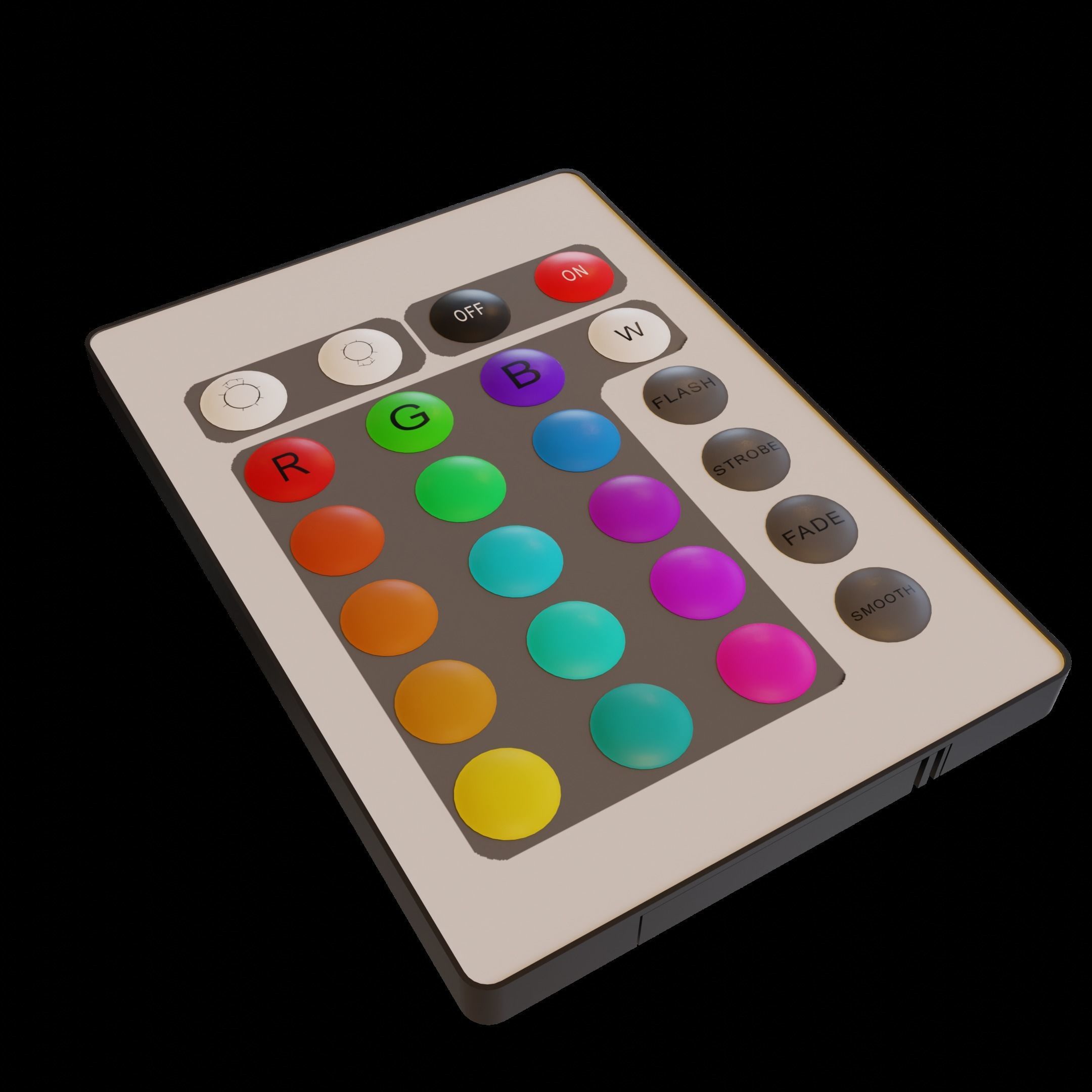 LED Remote Controller free 3D model | CGTrader