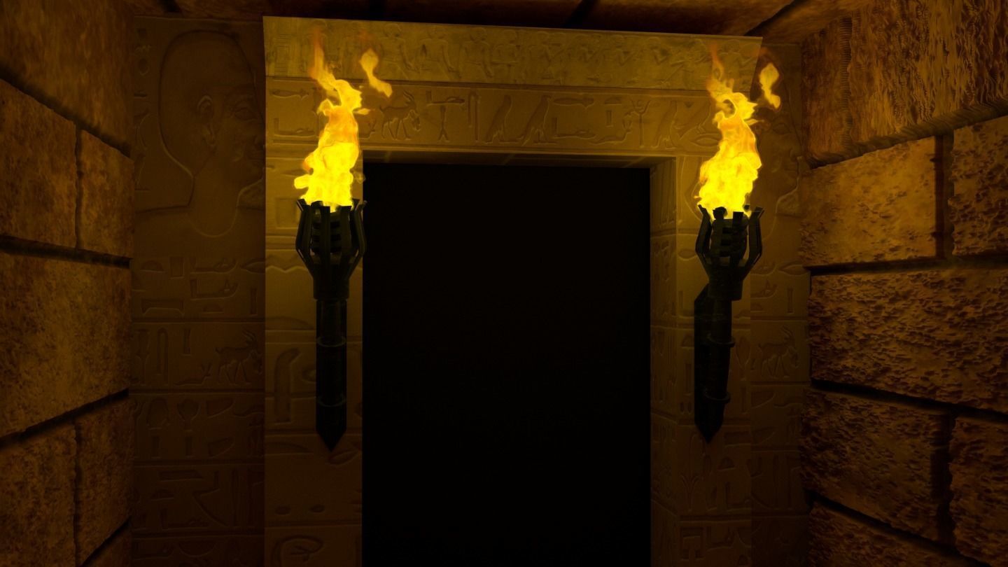 Egypt Dungeon Corridor With Animated Torches Environmental 3D model ...