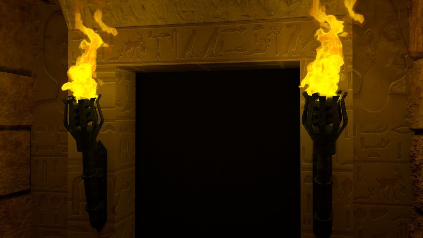 Egypt Dungeon Corridor With Animated Torches Environmental 3D model ...
