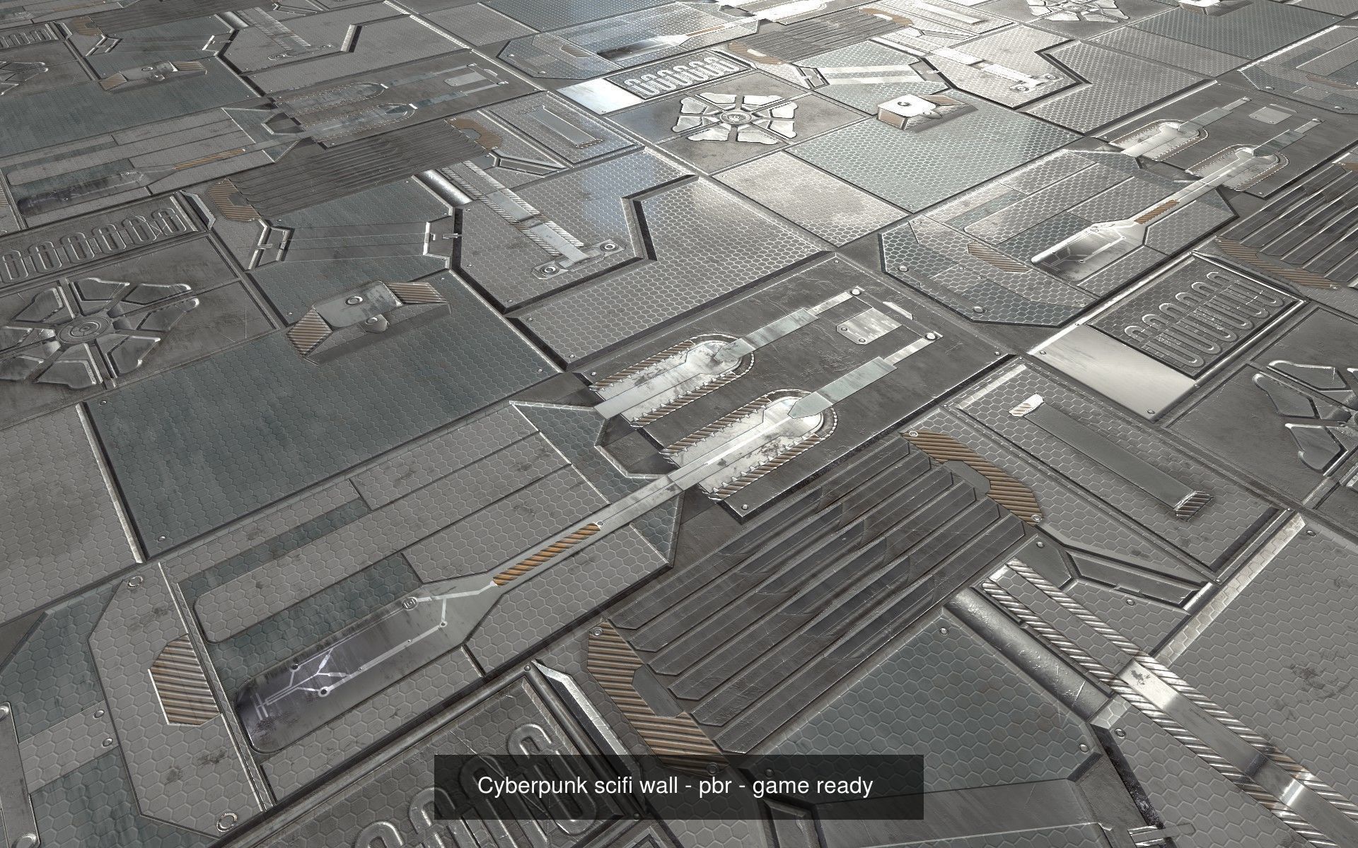 3D Model Collection sci fi Modular architectural design - low-poly ...