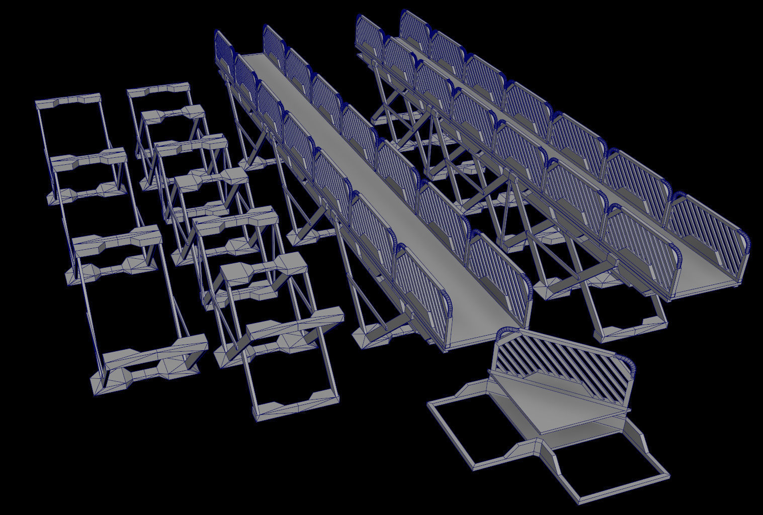 3D Model Collection sci fi Modular architectural design - low-poly ...